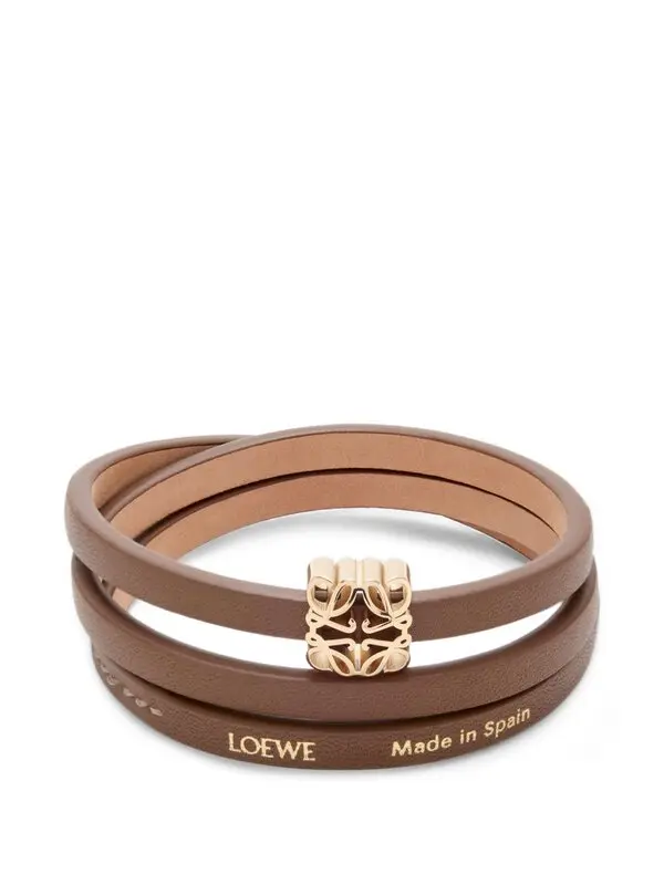 Loewe Anagram Bombé Leather Bracelet - Multicolor
