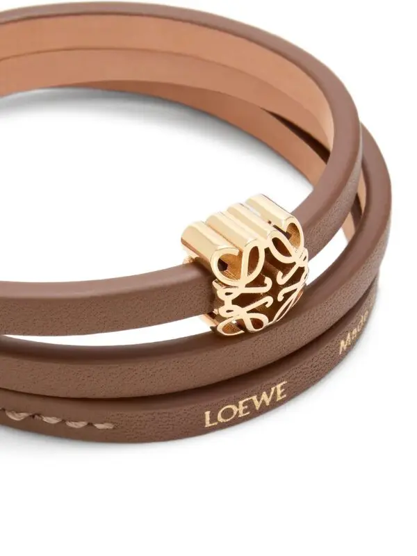 Loewe Anagram Leather Bracelet - Multicolor