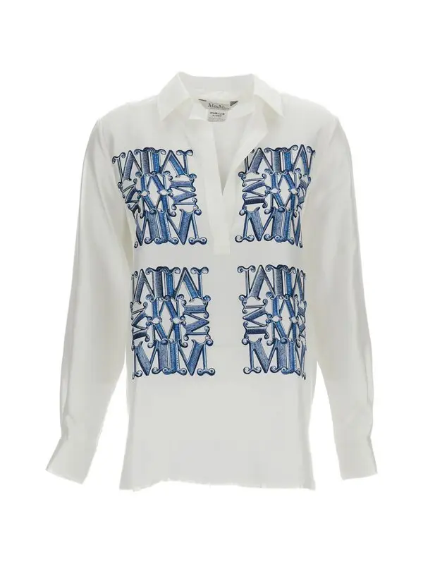 Max Mara Silk & Nylon Printed Shirt - Multicolor