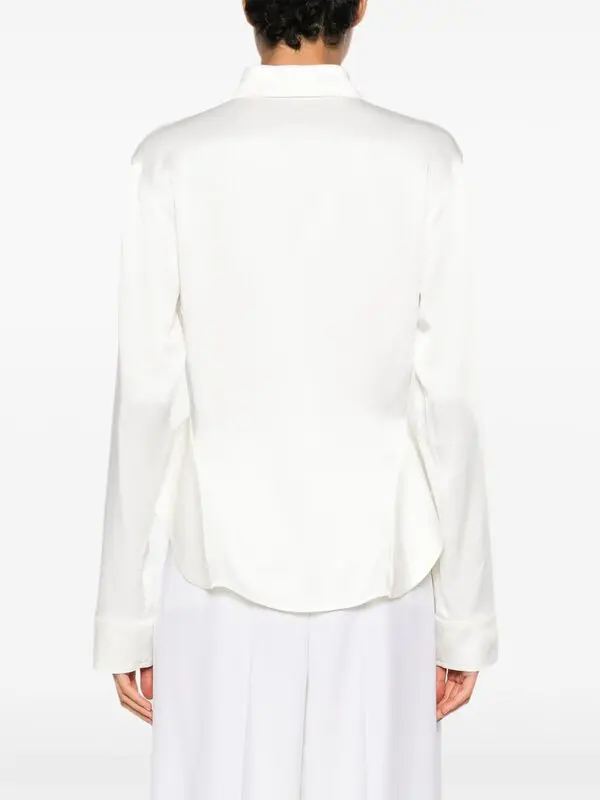 Stella McCartney Satin Peplum Hem Shirt - Multicolor