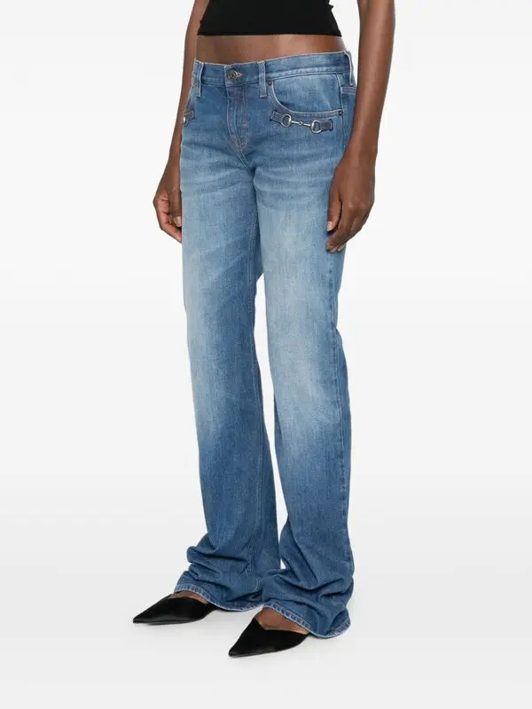 Gucci Horsebit Flared Leg Jeans - Multicolor