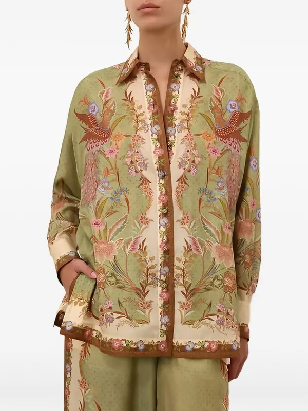 Zimmermann Indra Printed Silk Shirt - Multicolor