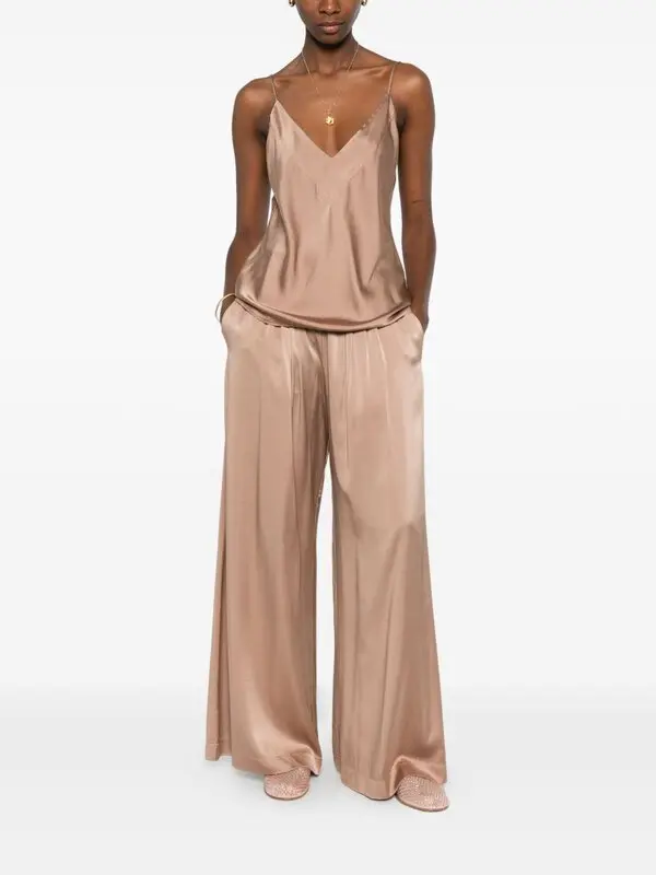 FORTE_FORTE Silk Satin Trousers - Multicolor
