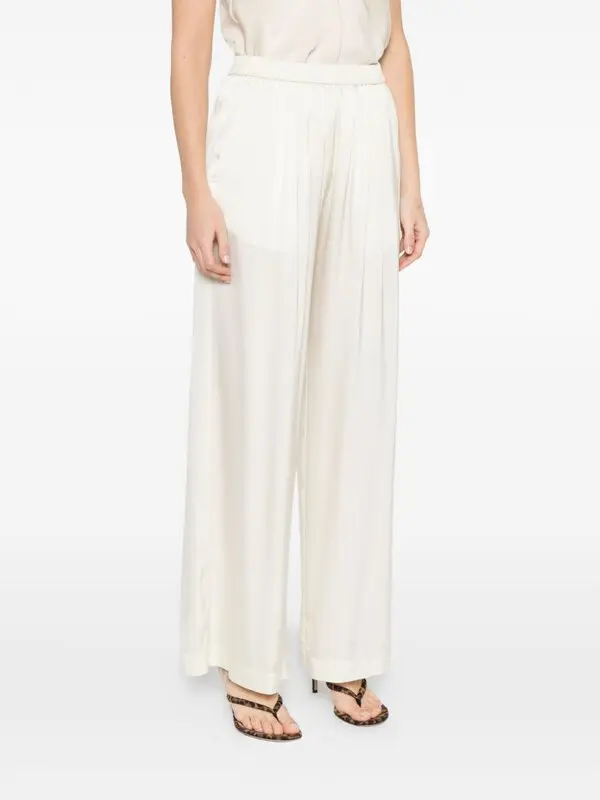 FORTE_FORTE Silk Satin Trousers - Multicolor