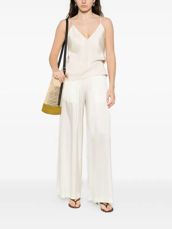 FORTE_FORTE Silk Satin Trousers - Multicolor