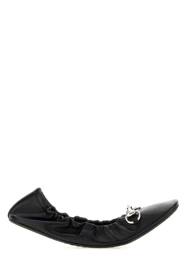 Gucci Prima Ballerinas In Calf Skin - Black
