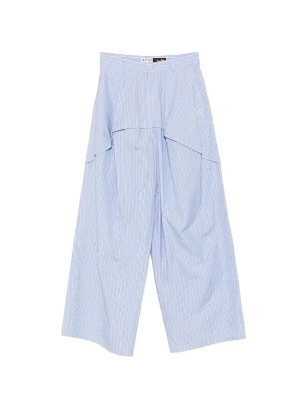 Loewe Cotton Wide-leg Trousers - Multicolor