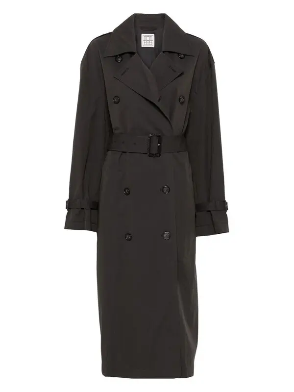 TOTEME Cotton Blend Double-breasted Trench Coat - Multicolor