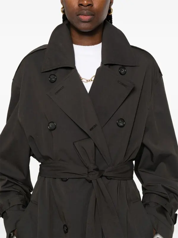 TOTEME Cotton Blend Double-breasted Trench Coat - Multicolor