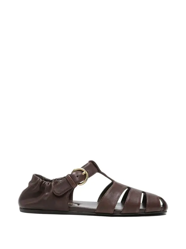 Miu Miu Leather Cage Sandals - Multicolor