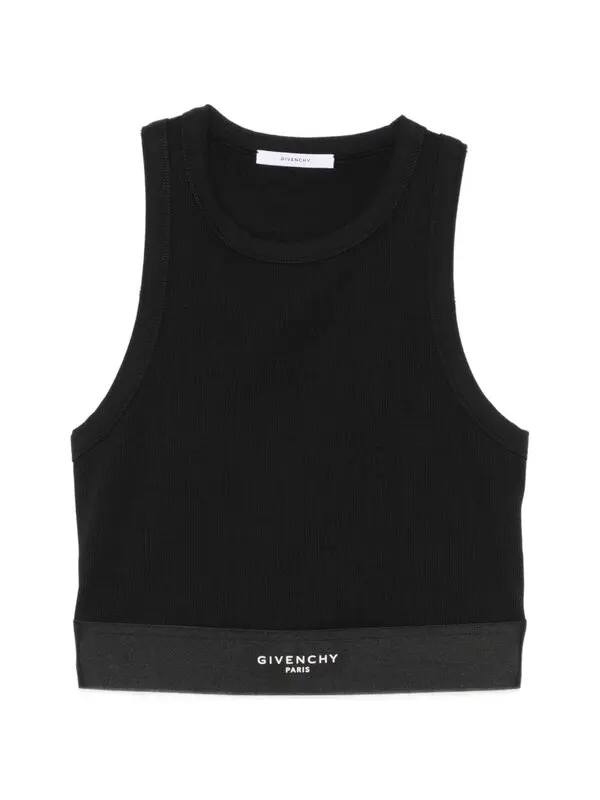 Givenchy Cropped Tank Top With Logo Waistband - Multicolor