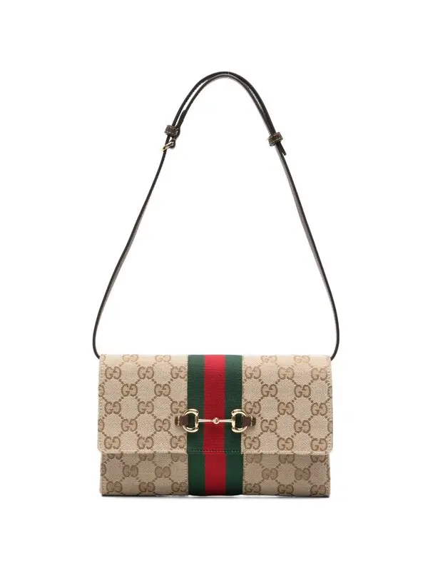 Gucci Horsebit Shoulder Bag Beige - Multicolor