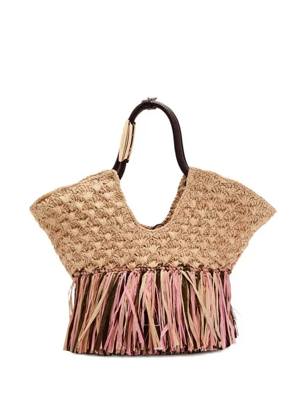 Zimmermann Goldentime Raffia Tote Bag - Multicolor