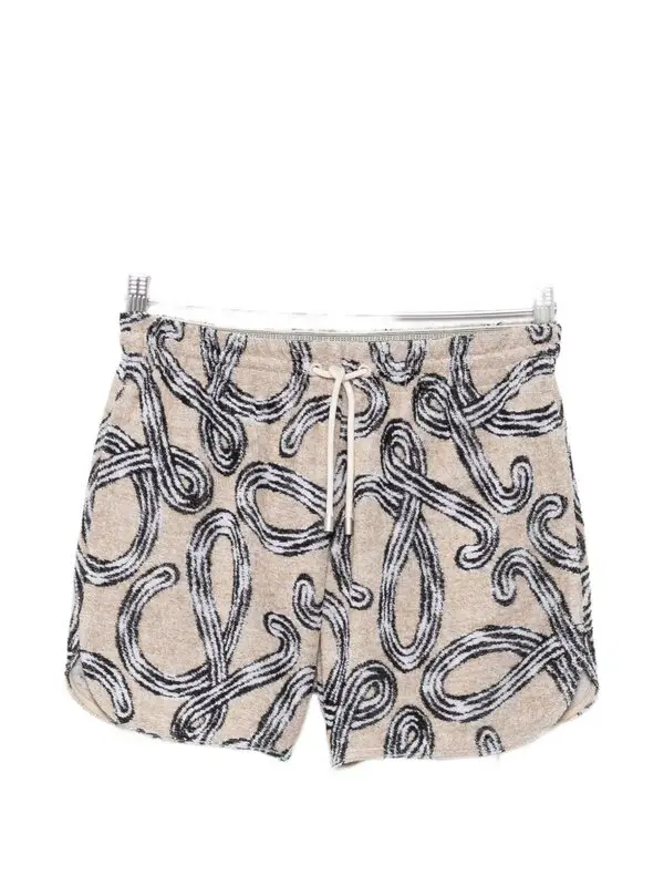 Loewe Cotton Blend Printed Shorts - Multicolor