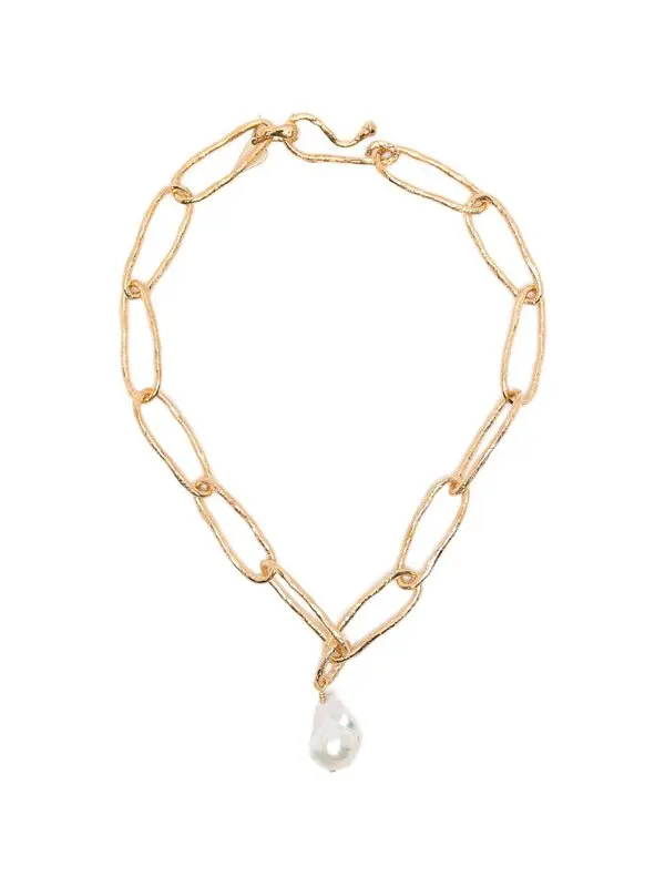 FORTE_FORTE Gold-tone Baroque Pearl Pendant Necklace - Multicolor