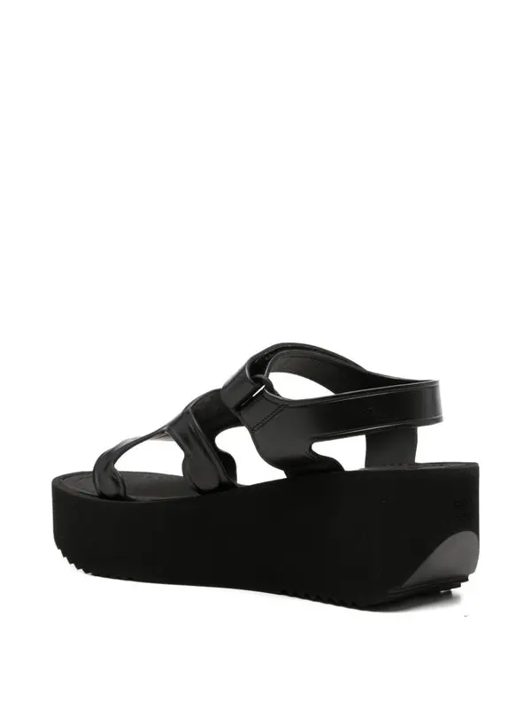Celine Sunny Leather Platform Sandals