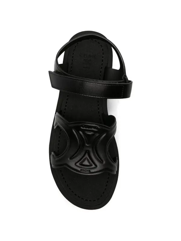 Celine Sunny Leather Platform Sandals