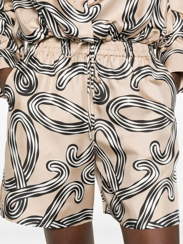 Loewe Printed Silk Shorts