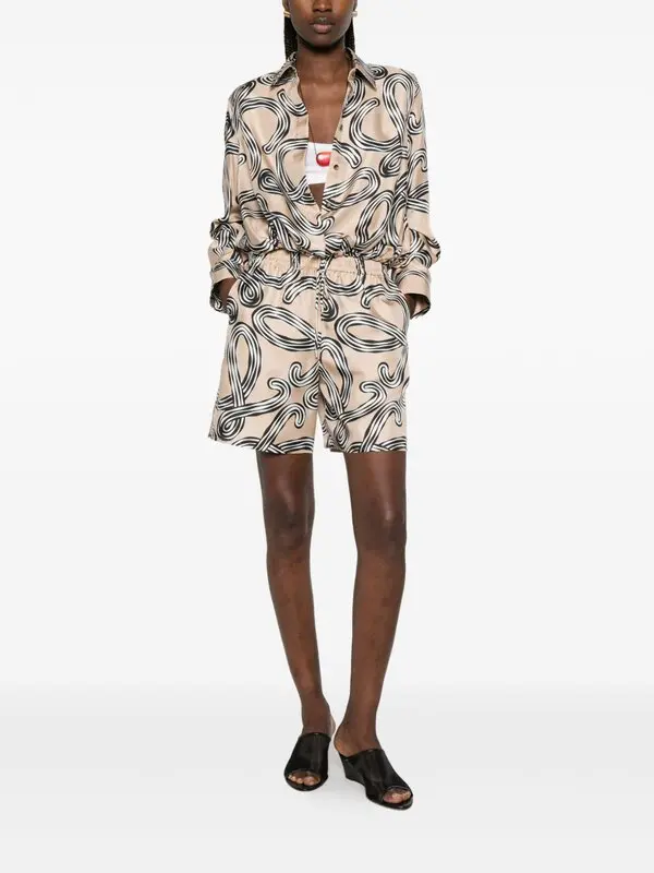 Loewe Printed Silk Shorts