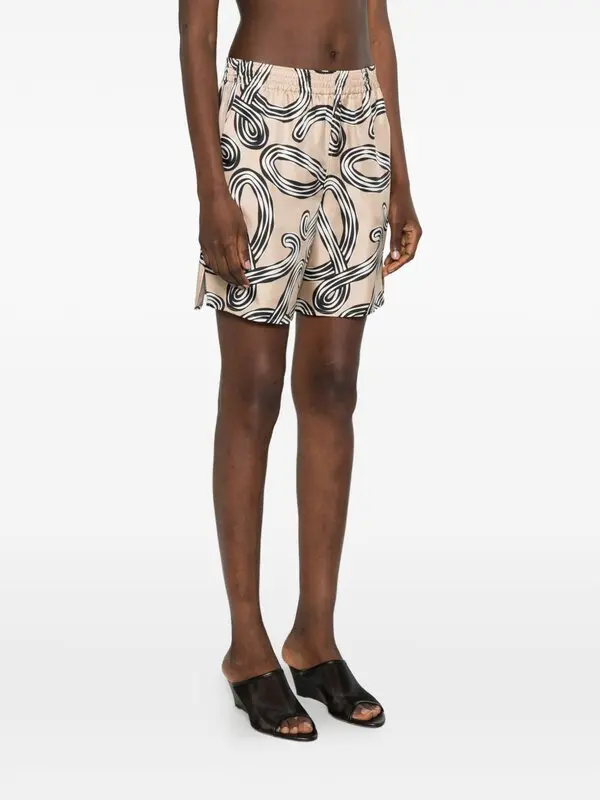 Loewe Printed Silk Shorts - Multicolor