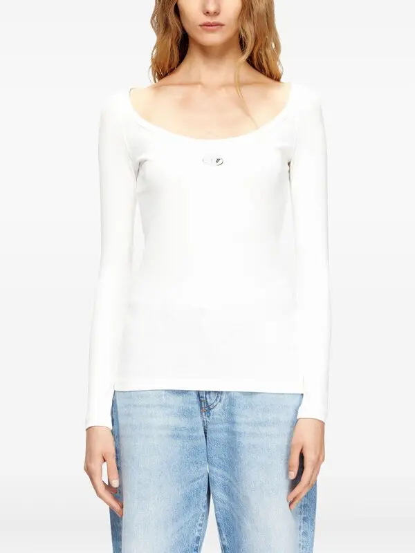 DIESEL® Ribbed Logo Cotton Top - Multicolor