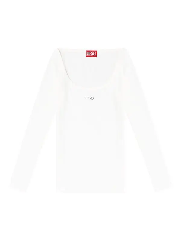 DIESEL® Ribbed Logo Cotton Top - Multicolor