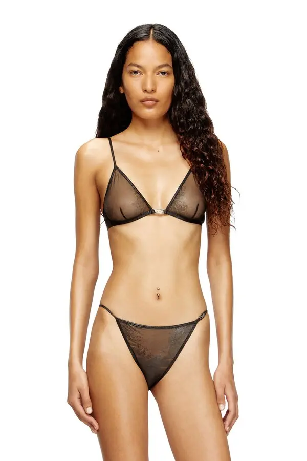 DIESEL® Triangle Nylon Bra - Black