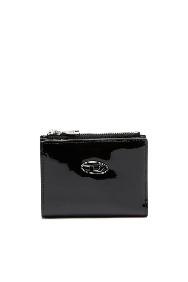 DIESEL® Small Wallet In Glossy Leather - Black