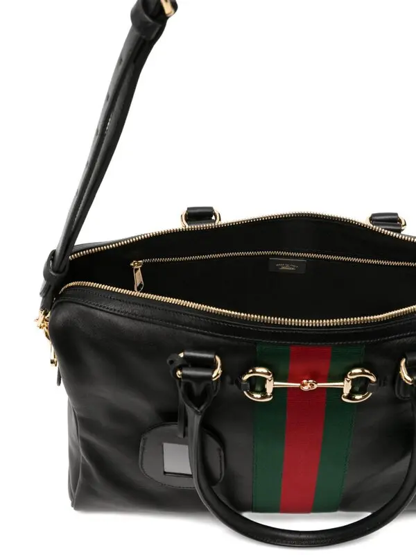 Gucci Large Shoulder Bag With Web Stripe Detail