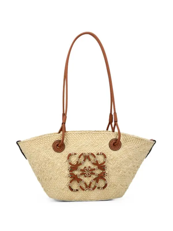 Loewe Anagram Rafia Small Tote - Multicolor