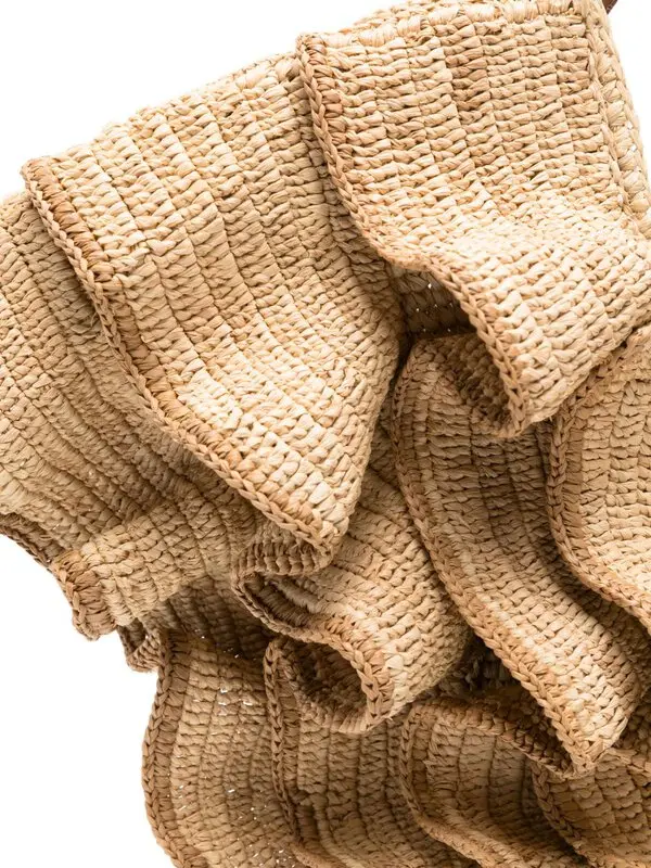 Zimmermann Raffia Tote With Ruffle Detail