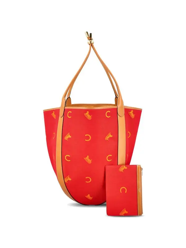 Celine Drop Large Jacquard Bucket Bag - Multicolor