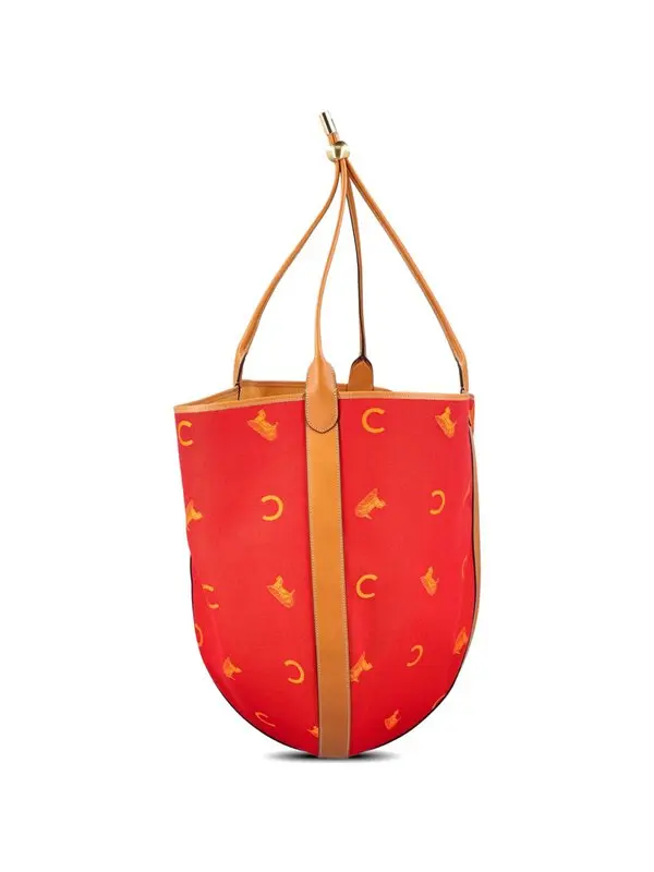 Celine Drop Large Jacquard Bucket Bag - Multicolor