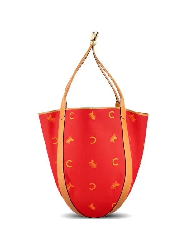 Celine Drop Large Jacquard Bucket Bag - Multicolor