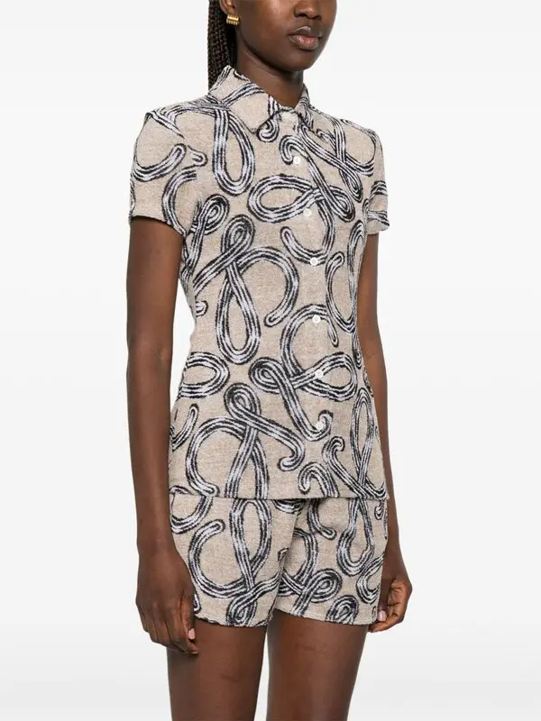 Loewe Cotton Blend Printed Shirt - Multicolor