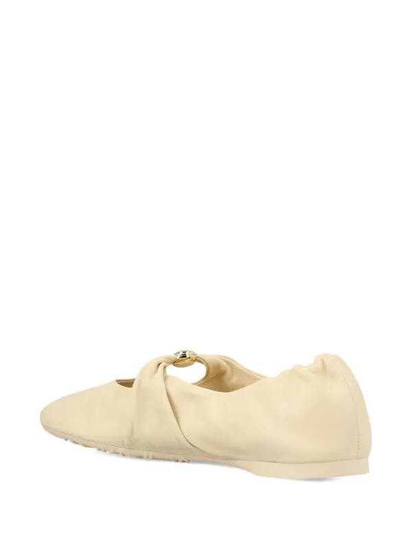 Loewe Pebble Leather Ballerinas With Knot Detailing - Multicolor