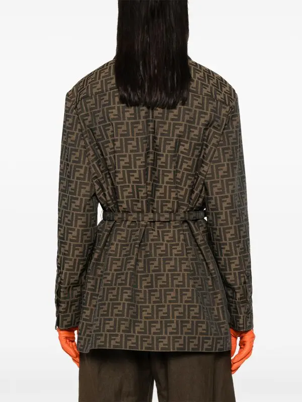 Fendi Canvas Single-breasted Jacket