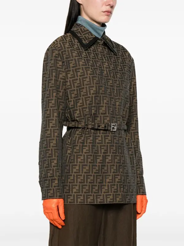 Fendi Canvas Single-breasted Jacket