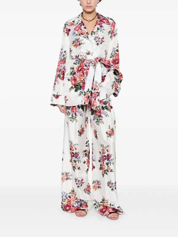 Dolce & Gabbana Floral Print Silk Shirt - Multicolor