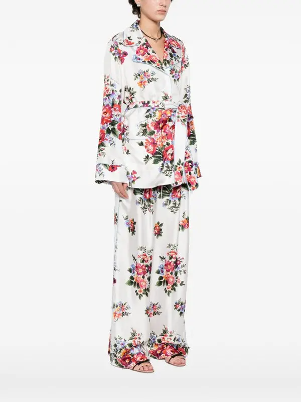 Dolce & Gabbana Floral Print Silk Shirt - Multicolor