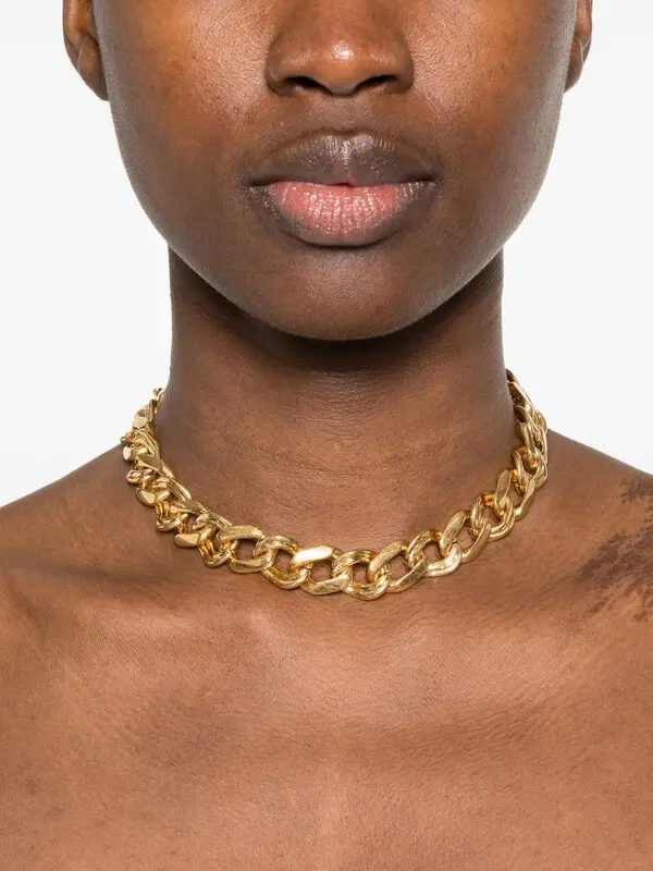 Saint Laurent Gold Chain Necklace - Multicolor