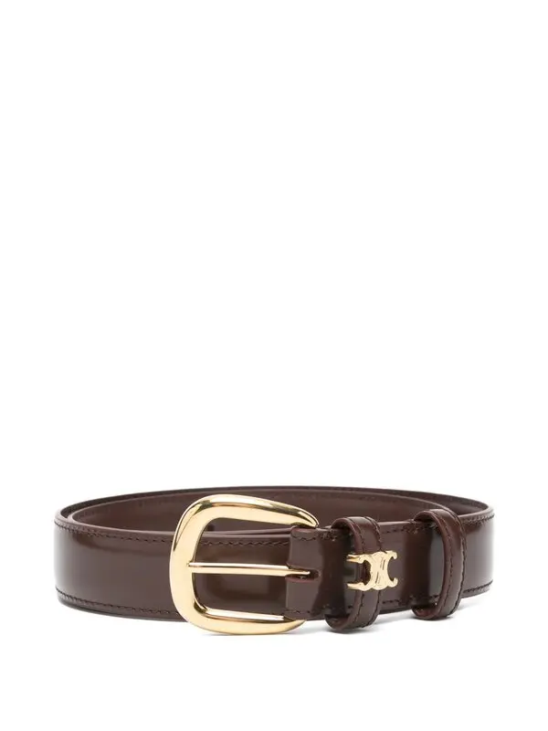 Celine Leather Belt With Gold-tone Hardware - Multicolor