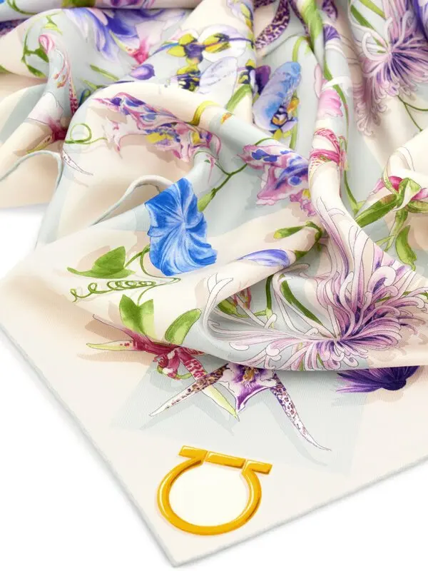 FERRAGAMO Printed Silk Foulard