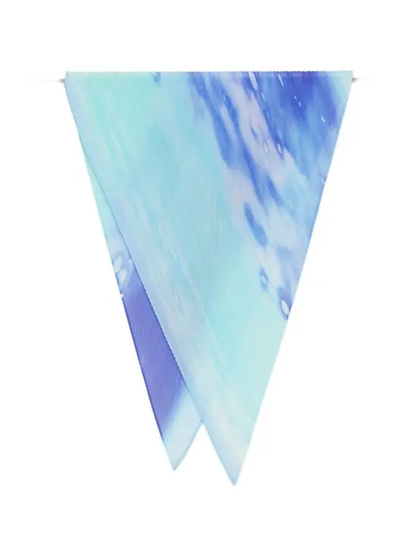 Issey Miyake Abstract Print Pleated Stole - Multicolor