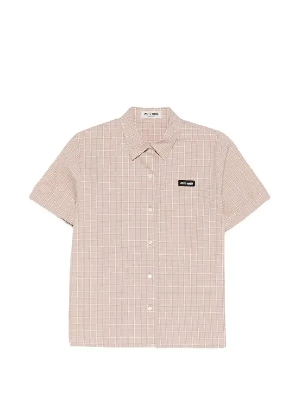 Miu Miu Checked Cotton Shirt - Multicolor
