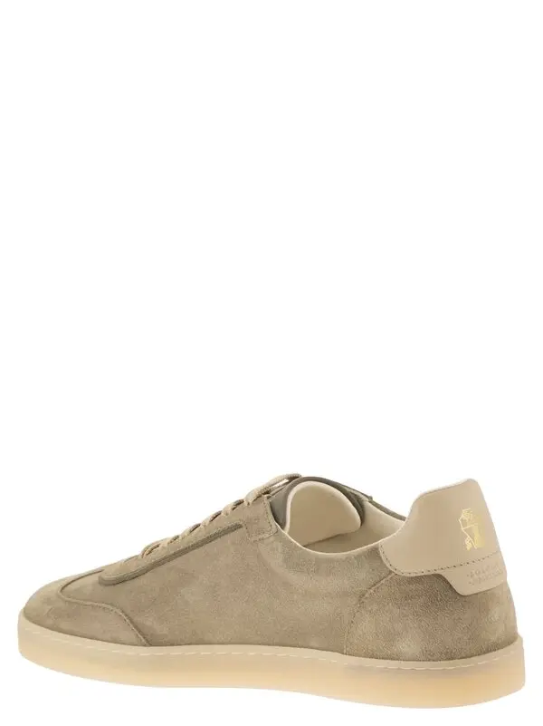 Brunello Cucinelli Lightweight Suede Lace-up Trainers - Multicolor