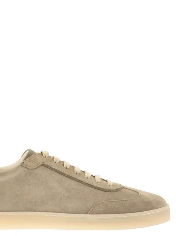 Brunello Cucinelli Lightweight Suede Lace-up Trainers - Multicolor