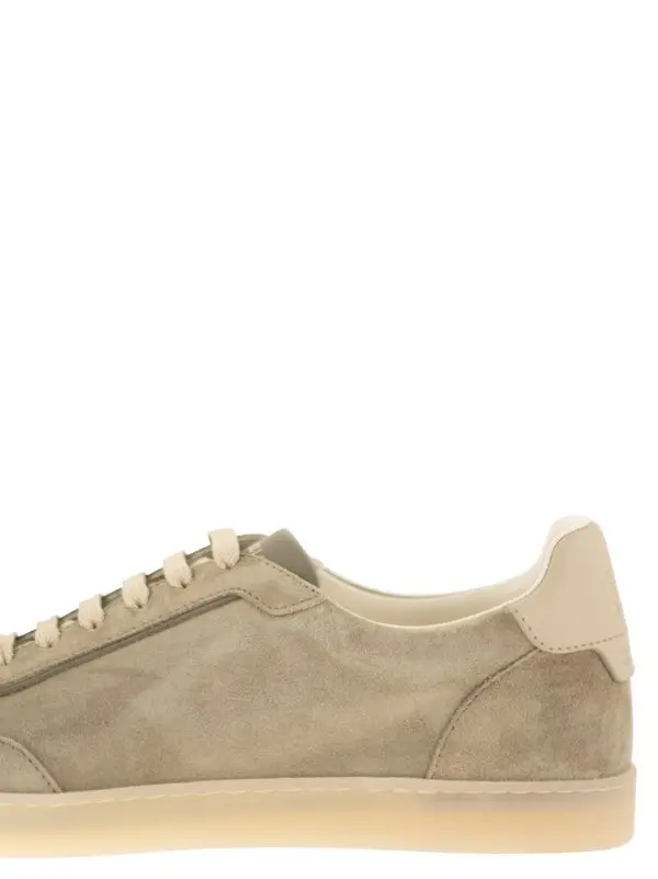 Brunello Cucinelli Lightweight Suede Lace-up Trainers - Multicolor