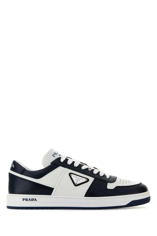 Prada Two-tone Leather Downtown Sneakers - Multicolor