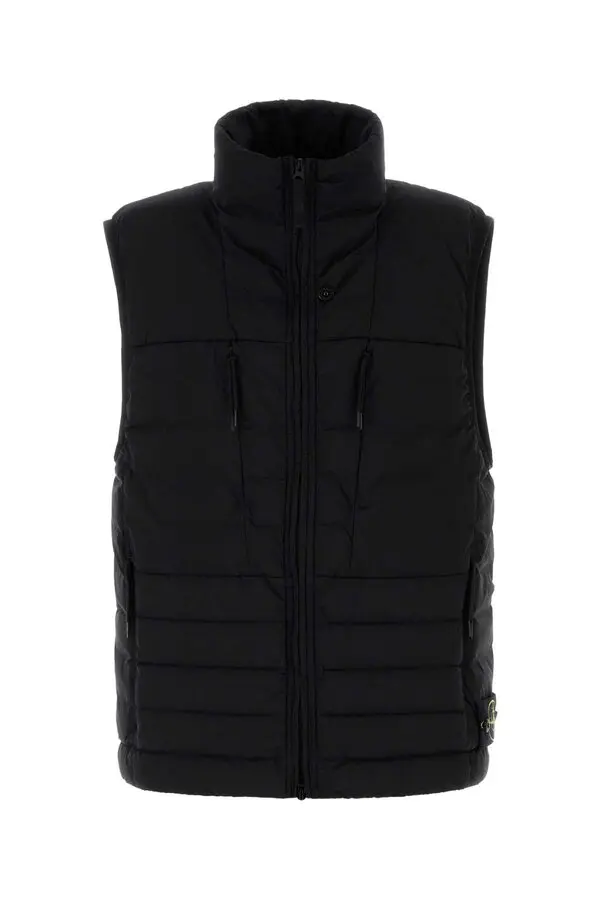 Stone Island Stretch Nylon Sleeveless Down Jacket - Black